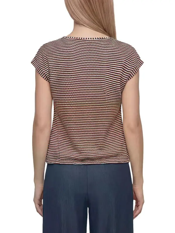 BETTY BARCLAY Striped Drawstring-hem T-shirt - Blue