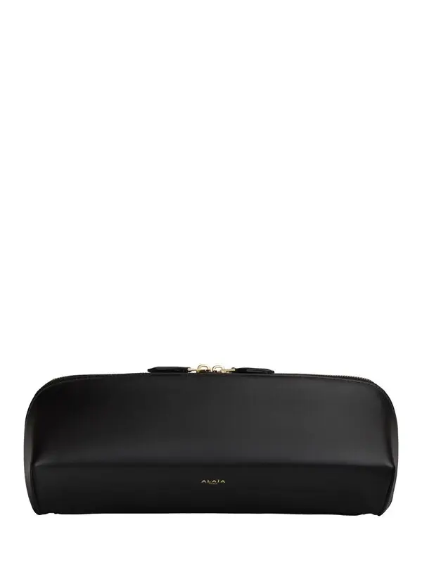 Alaïa Leather Delta Clutch Bag - Black