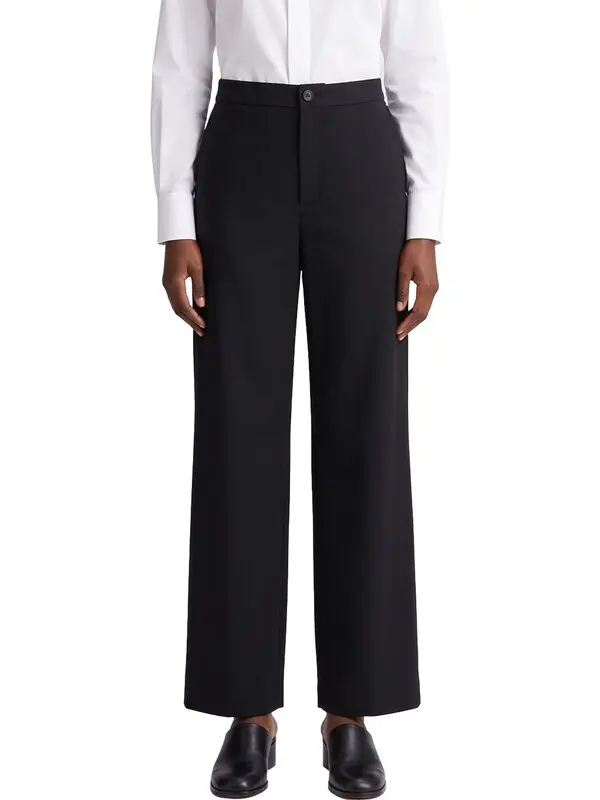 Extreme Cashmere High-waisted 100% Cashmere Wide-leg Pants - Black