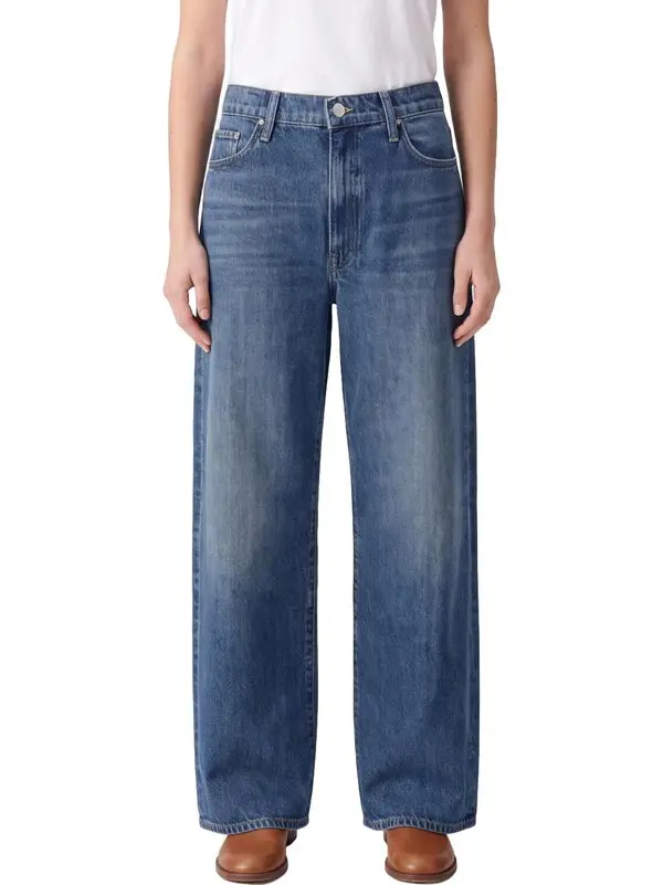 MOTHER The Dodger Mid-rise Baggy Cotton Denim Jeans - Blue