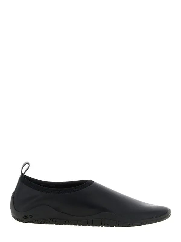 JIL SANDER Elbe Technical Fabric Ballerina Flats With Vibram Sole - Black