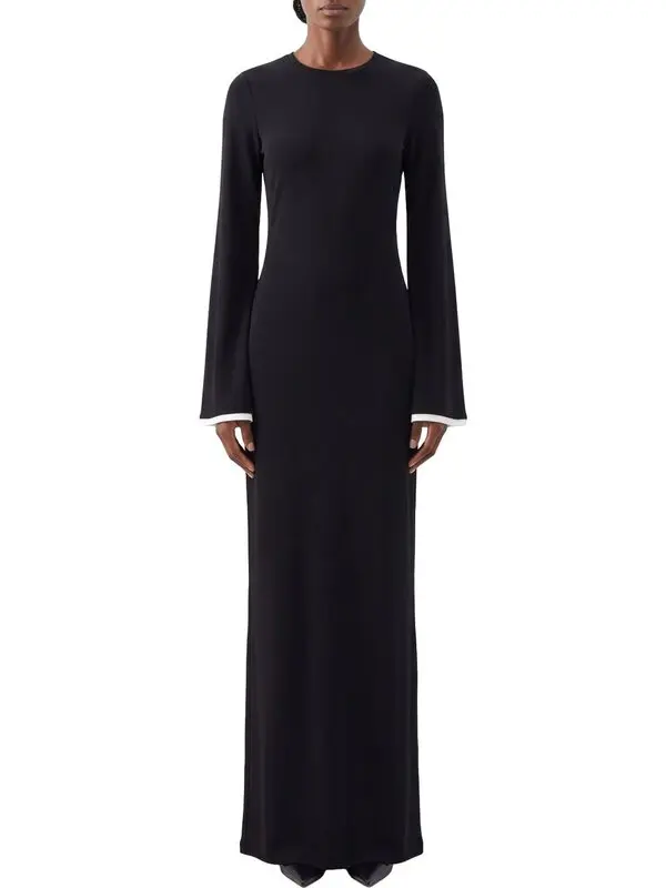 DARKPARK Long Kimono Sleeve Jersey Tunic Dress - Black