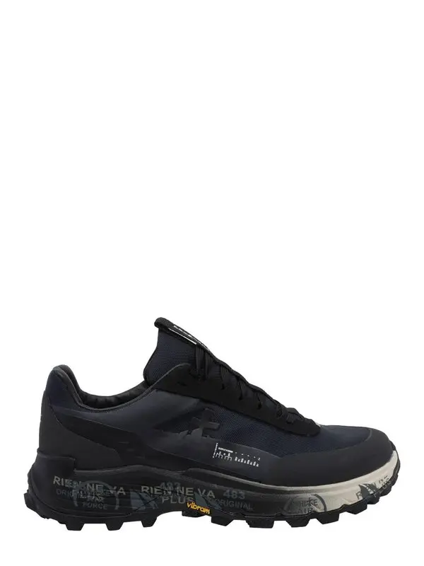 Premiata Devin Technical Fabric Sneakers With Serrated Vibram Sole - Blue