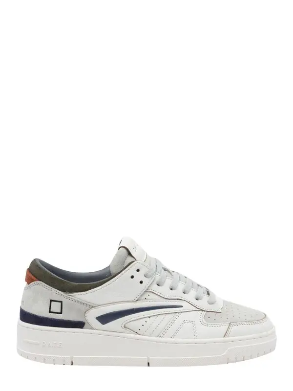 D.a.t.e. Torneo Leather And Suede Low-top Sneakers With Perforated Toe - White 1