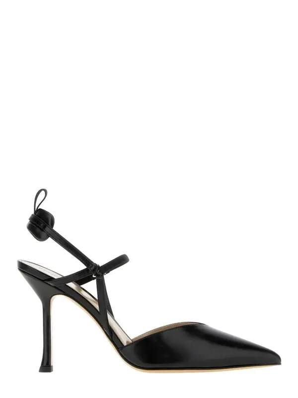 Fendi Very Colibrì Calf Leather Slingback Pumps With A Stiletto Heel - Black