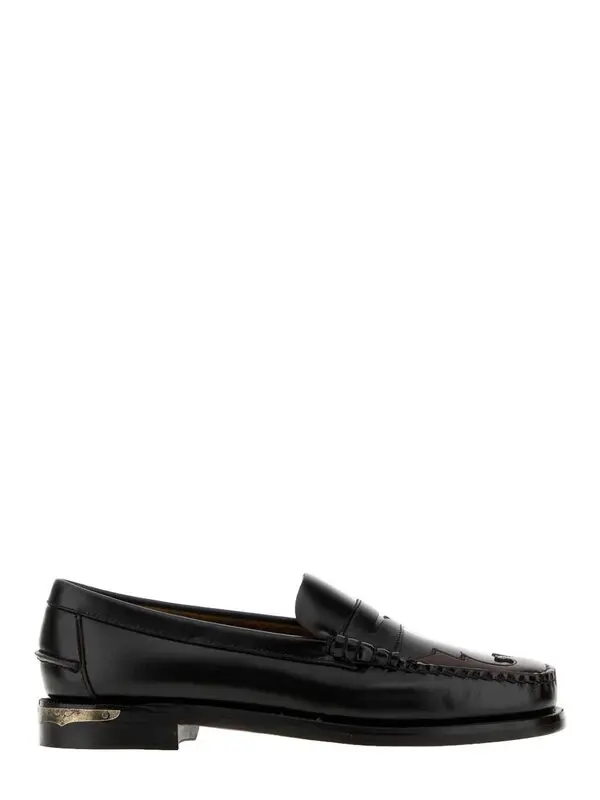 SEBAGO Dan Scarabeo Bi Leather Penny Loafers - Black