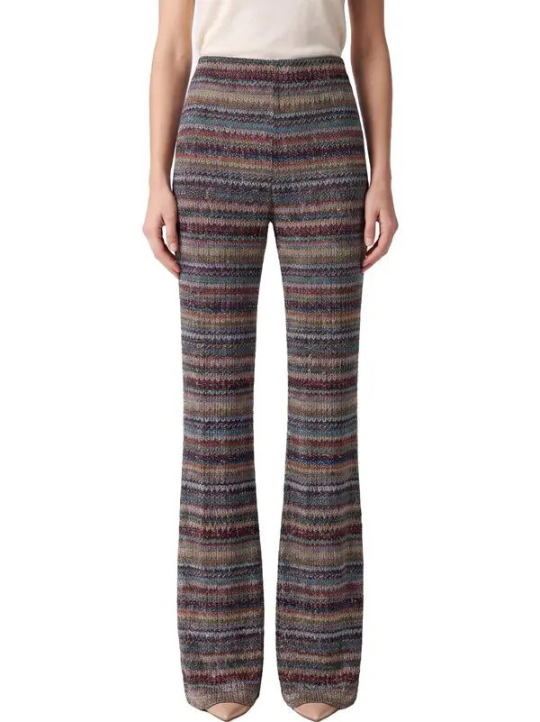 Missoni Striped Lurex Knit Flared Pants - Multicolor