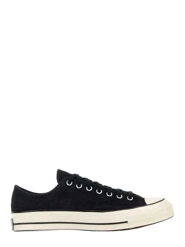 CONVERSE Chuck 70 Low-top Sneakers In Wool Flannel With Rubber Toe Cap - Black