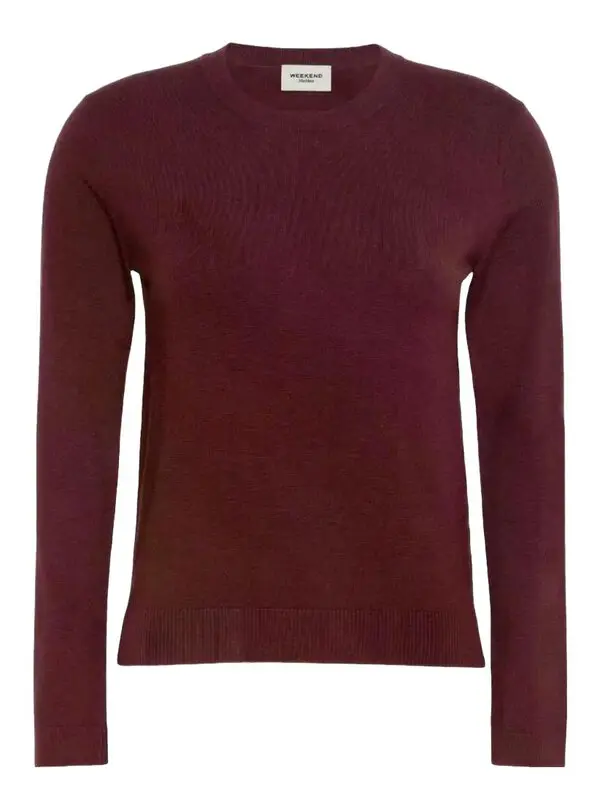 Max Mara Sicilia Silk And Wool Yarn Sweater Bordeaux - Red