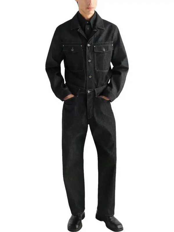 LEMAIRE Straight Five-pocket Pants In Heavy Yarn-dyed Slate Denim - Grey