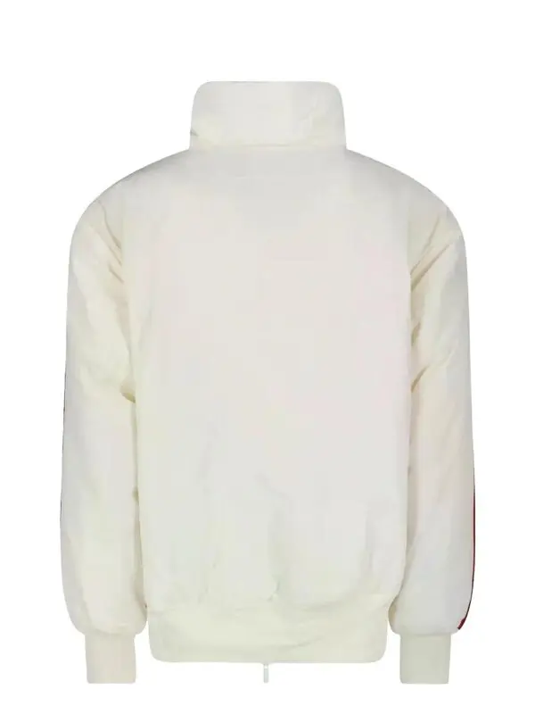 Adidas Logo-embroidered Stripe-detail Sweatshirt - Neutrals