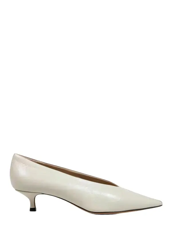 Le Monde Beryl Babouche Pointed-toe Kitten-heel Pumps - Neutrals