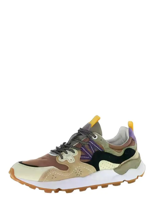 FLOWER MOUNTAIN Yamano 3 Uni Suede Panelled Sneakers - Neutrals