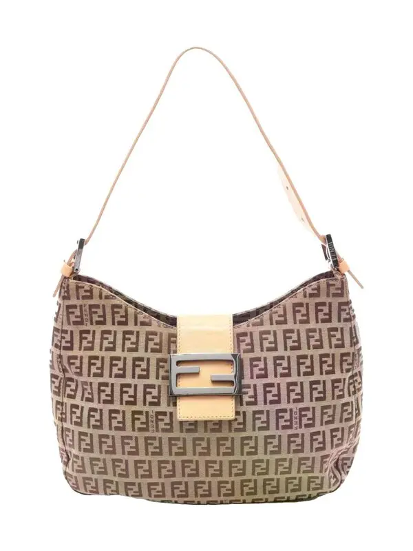 Fendi 2000-2010 Zucchino Canvas Shoulder Bag - Neutrals