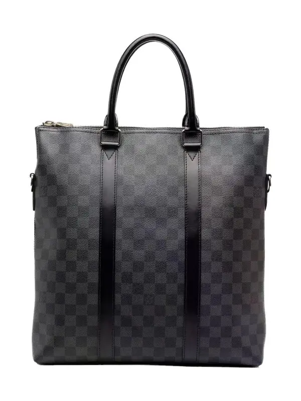 LOUIS VUITTON 2018 Damier Graphite Anton Tote Satchel - Black