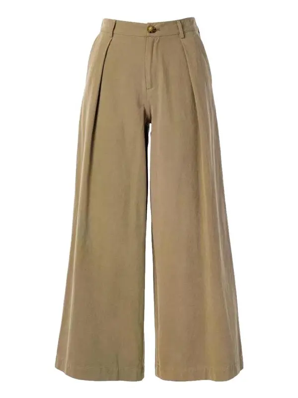 JCSOPHIE Pleated Palazzo Pants - Green