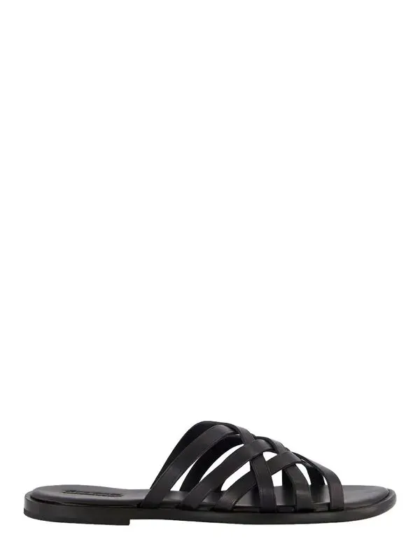 Dragon Diffusion Cross-strap Sandals - Black