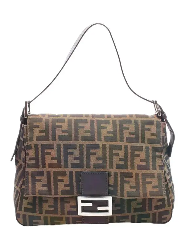 Fendi 20th Century Zucca Canvas Mamma Forever Shoulder Bag - Brown