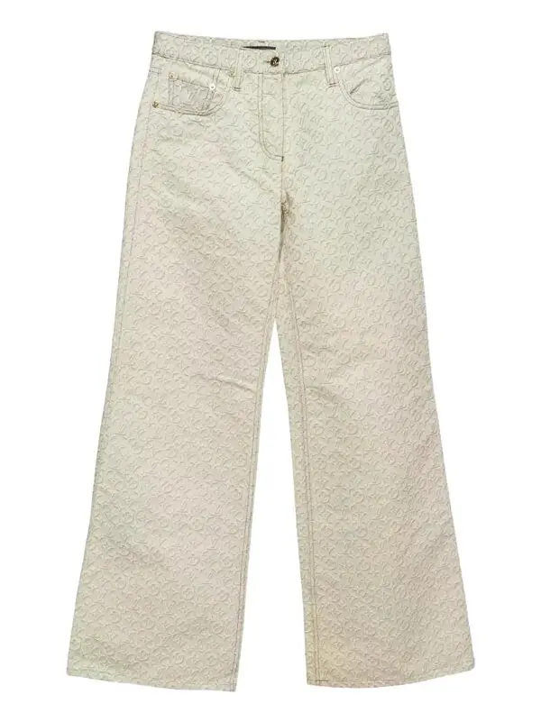 LOUIS VUITTON Monogram Flared Jeans - Neutrals