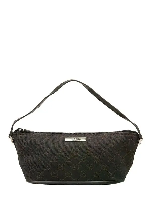 Gucci 2000-2015 Gg Denim Boat Shoulder Bag - Brown
