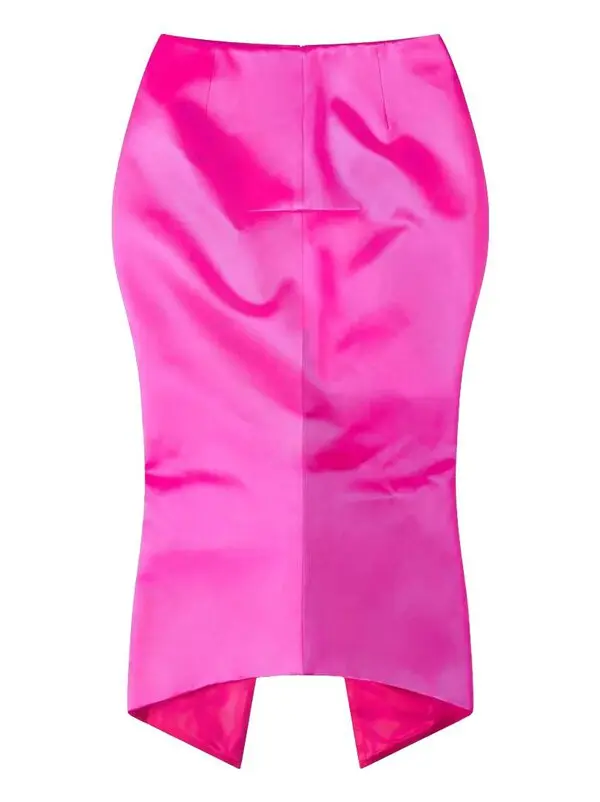Matieres Fecales Madame R. Silk Midi Skirt - Pink