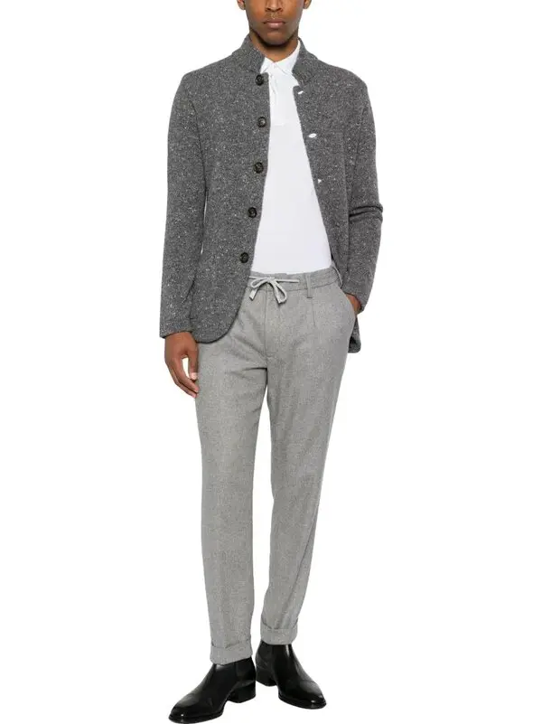 Eleventy Drawstring Pleated Trousers - Grey