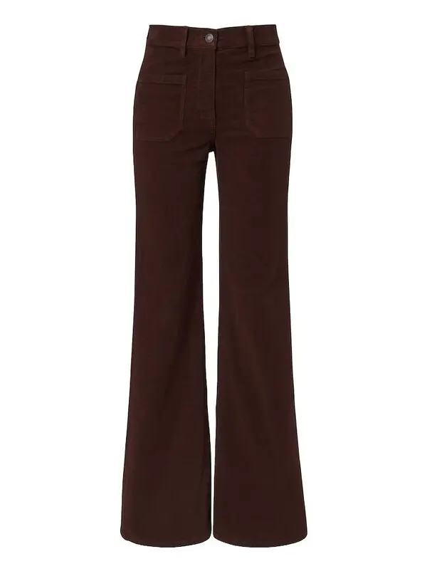 NILI LOTAN Florence Flared Jeans - Brown