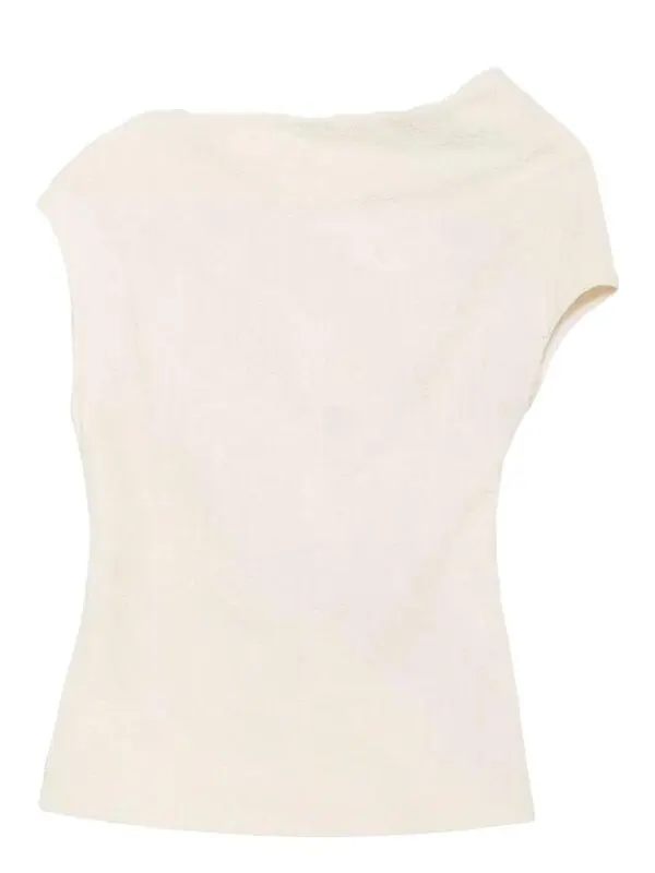 TOTEME Asymmetric Textured Top - Neutrals