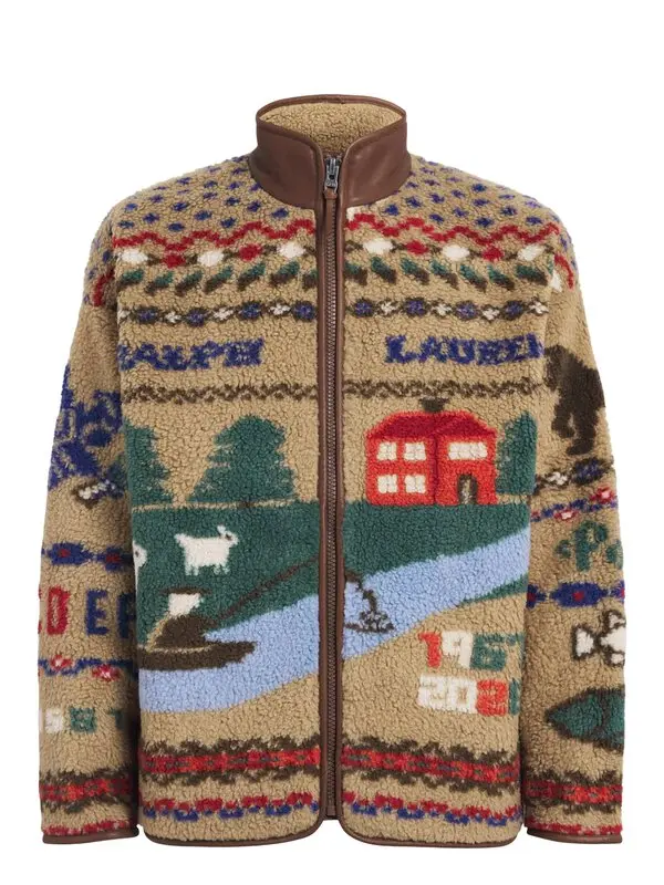 Polo Ralph Lauren Pile Fleece Scenic Jacket - Brown