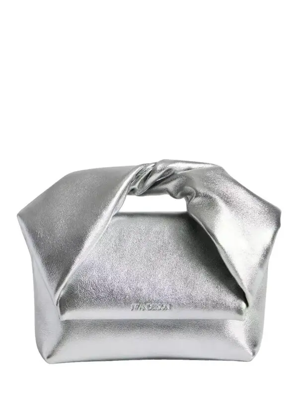 JW Anderson Small Twister Leather Crossbody Bag - Silver