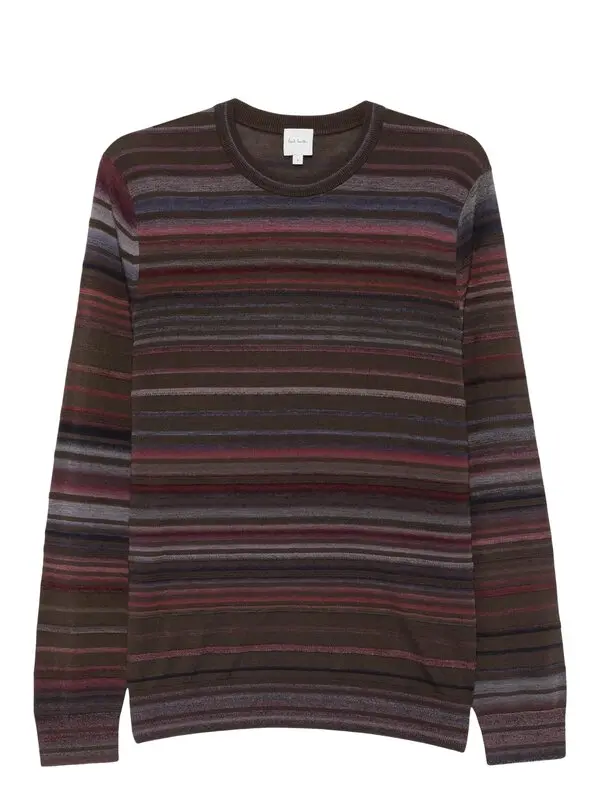 Paul Smith Striped Merino Wool Sweater - Red