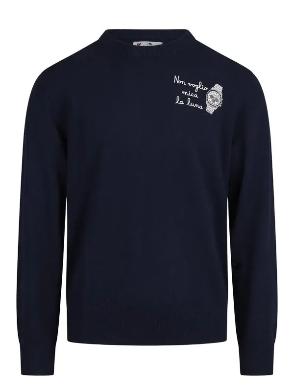 MC2 SAINT BARTH Heron Embroidered Sweater - Blue