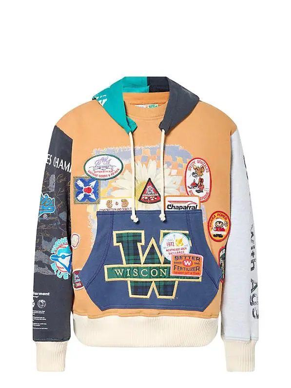 BETTER WITH AGE Brando Afterhood Embroidered-patches Jersey Hoodie - Multi