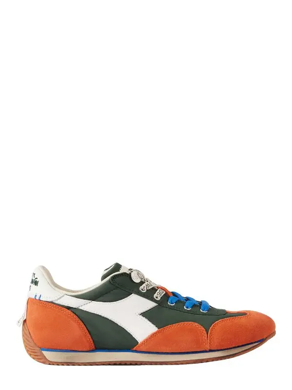 JW Anderson Diadora Equipe Leather And Suede-trimmed Shell Sneakers - Multi