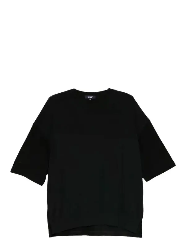 Comme Des Garçons Ribbed-knit Crew-neck T-shirt - Black