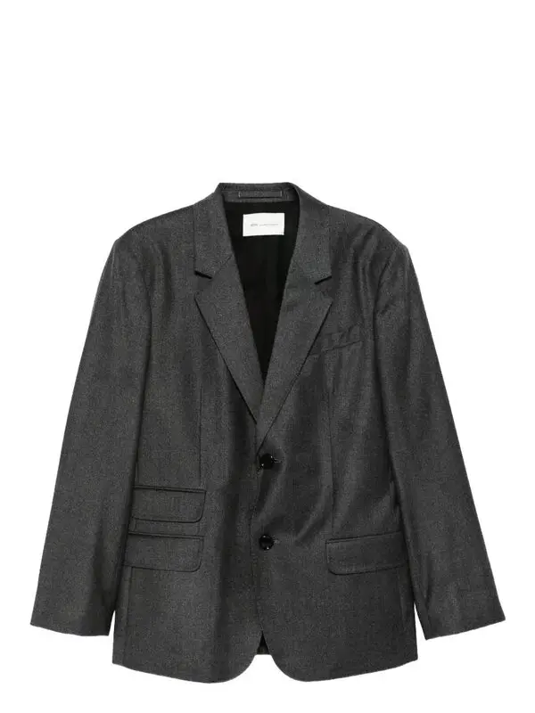 AMI Paris Single-breasted Wool Blazer - Grey