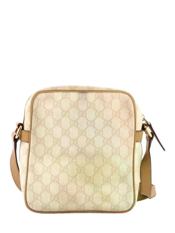 Gucci Front Zip Messenger Gg Coated Canvas Small Crossbody Bag - Neutrals