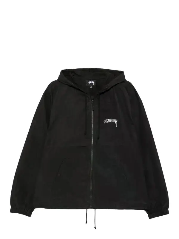 StÜssy Logo-print Hooded Jacket - Black