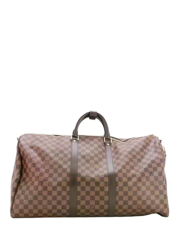 LOUIS VUITTON Keepall Bandouliere Bag Damier 55 Travel Bag - Brown