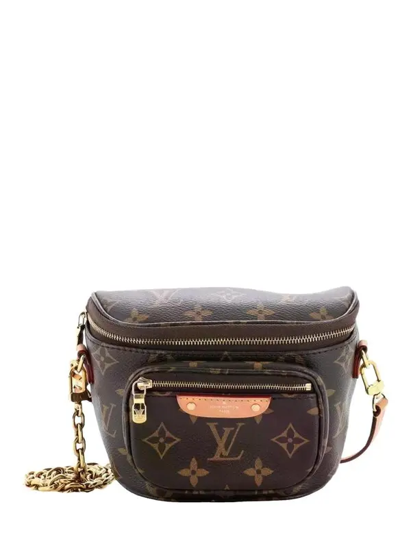 LOUIS VUITTON Bum Bag Monogram Canvas Mini Belt Bag - Brown