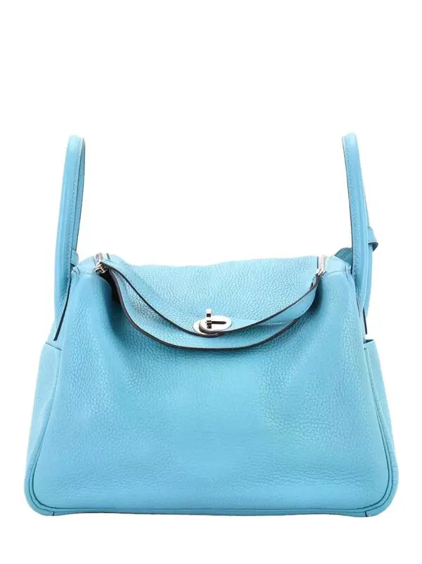 Hermès Lindy Bag Clemence 30 Shoulder Bag - Azure