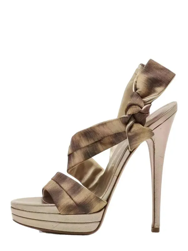 Casadei Bow-knot Platform Heeled Sandals - Brown