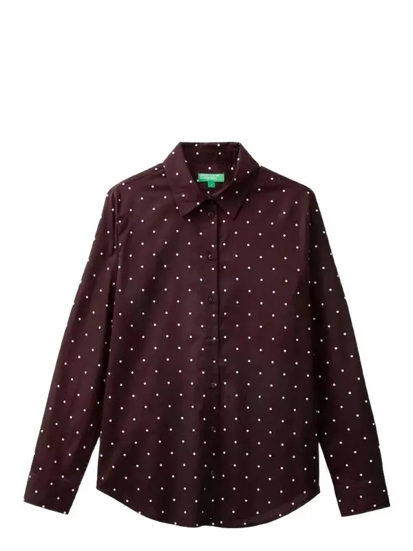 BENETTON Polka-dot Print Shirt - Red