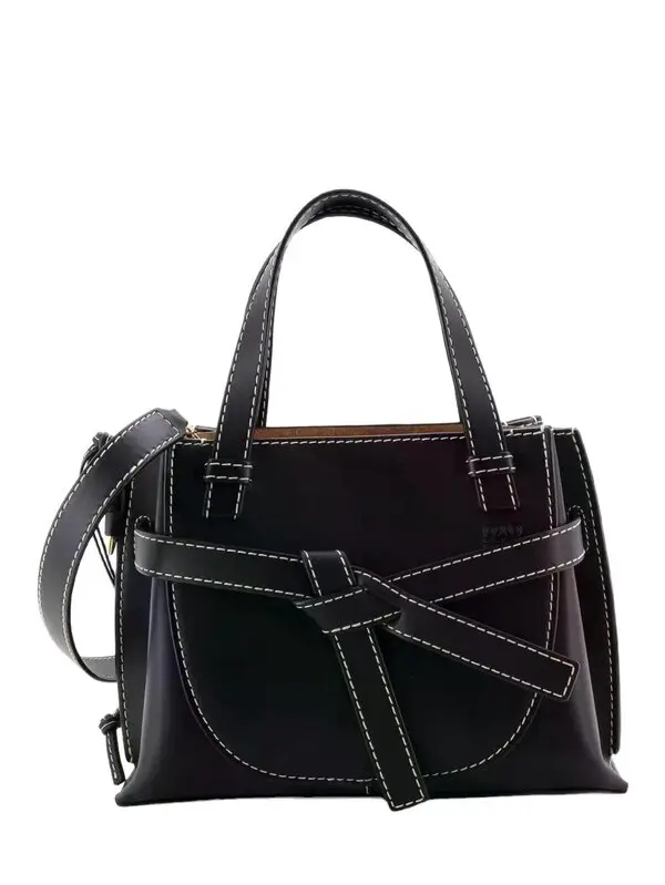 Loewe Gate Tote Leather Mini Satchel - Black
