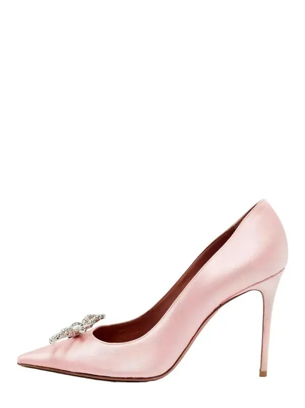 Amina Muaddi Rosie Crystal-embellished Heeled Pumps - Pink