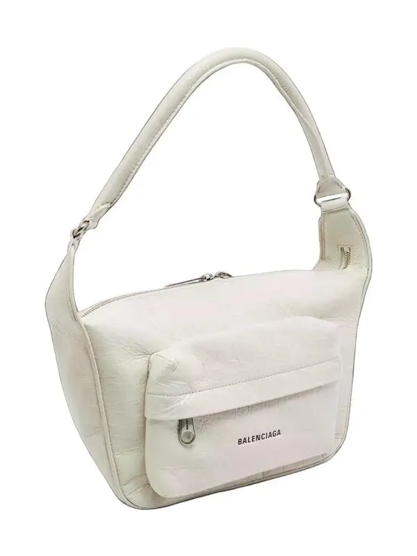 Balenciaga Medium Raver Distressed Shoulder Bag - Neutrals