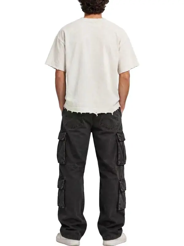 WARMAN Graphic-print Distressed T-shirt - Neutrals