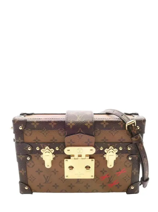 LOUIS VUITTON 2021-2026 Monogram Reverse Petite Malle Crossbody Bag - Brown