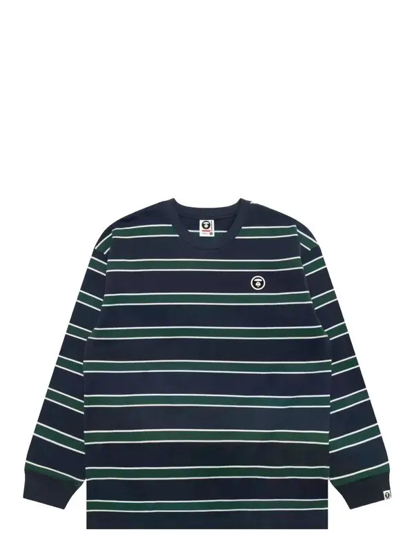 AAPE BY *A BATHING APE Striped Long-sleeve T-shirt - Blue