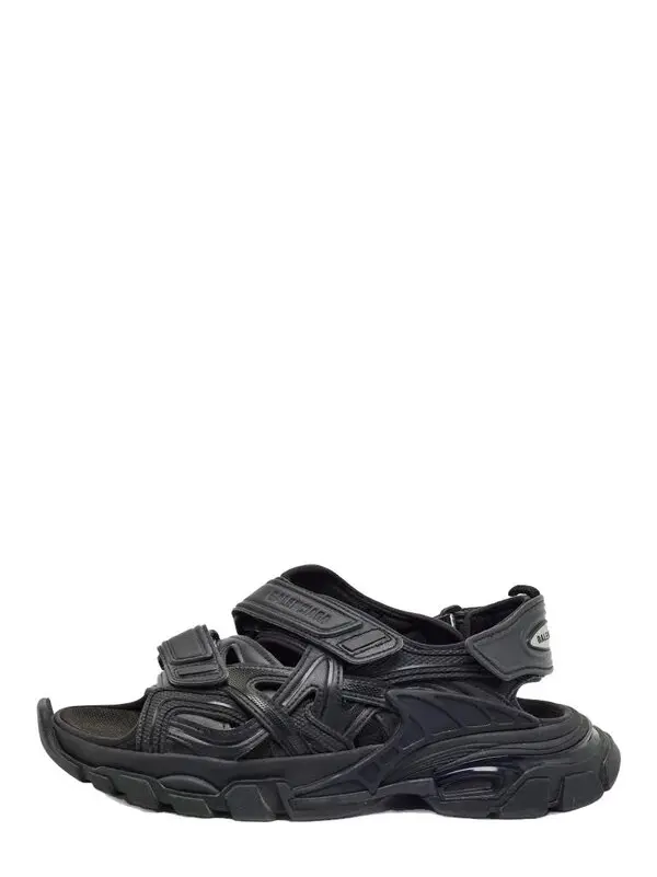 Balenciaga Track Slingback Sandals - Black